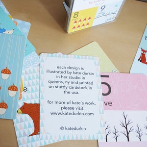 Forest Numbers Counting Card Set Nursery Wall Cards Numbers | Etsy