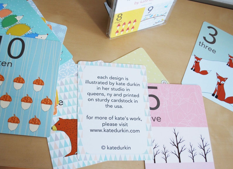 Forest Numbers Counting Card Set Nursery Wall Cards Numbers | Etsy
