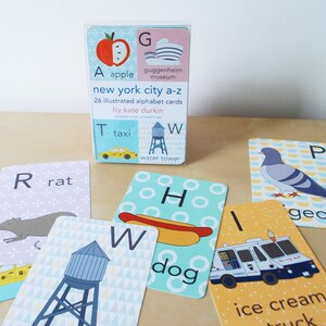 NYC Alphabet Card Set, Nursery Wall Cards, New York City Alphabet Flash ...