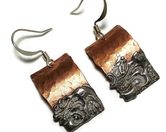 Stamped earrings | Etsy