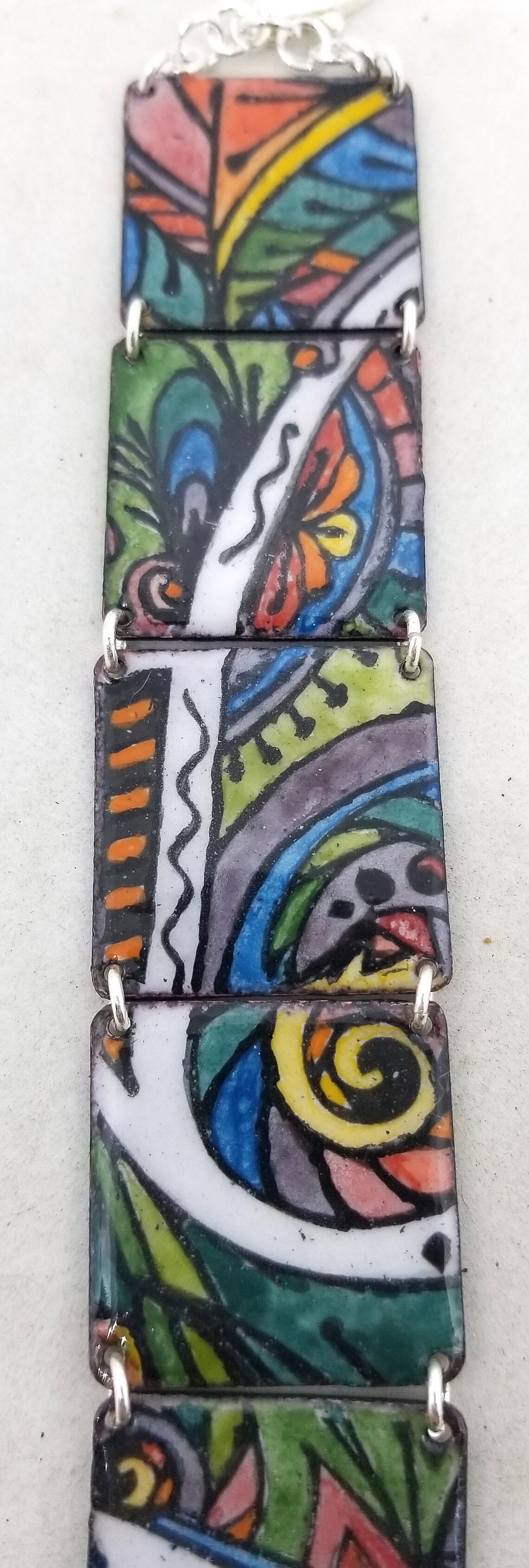 Hand-painted Vitreous Enamel Handmade Bracelet Colors of | Etsy