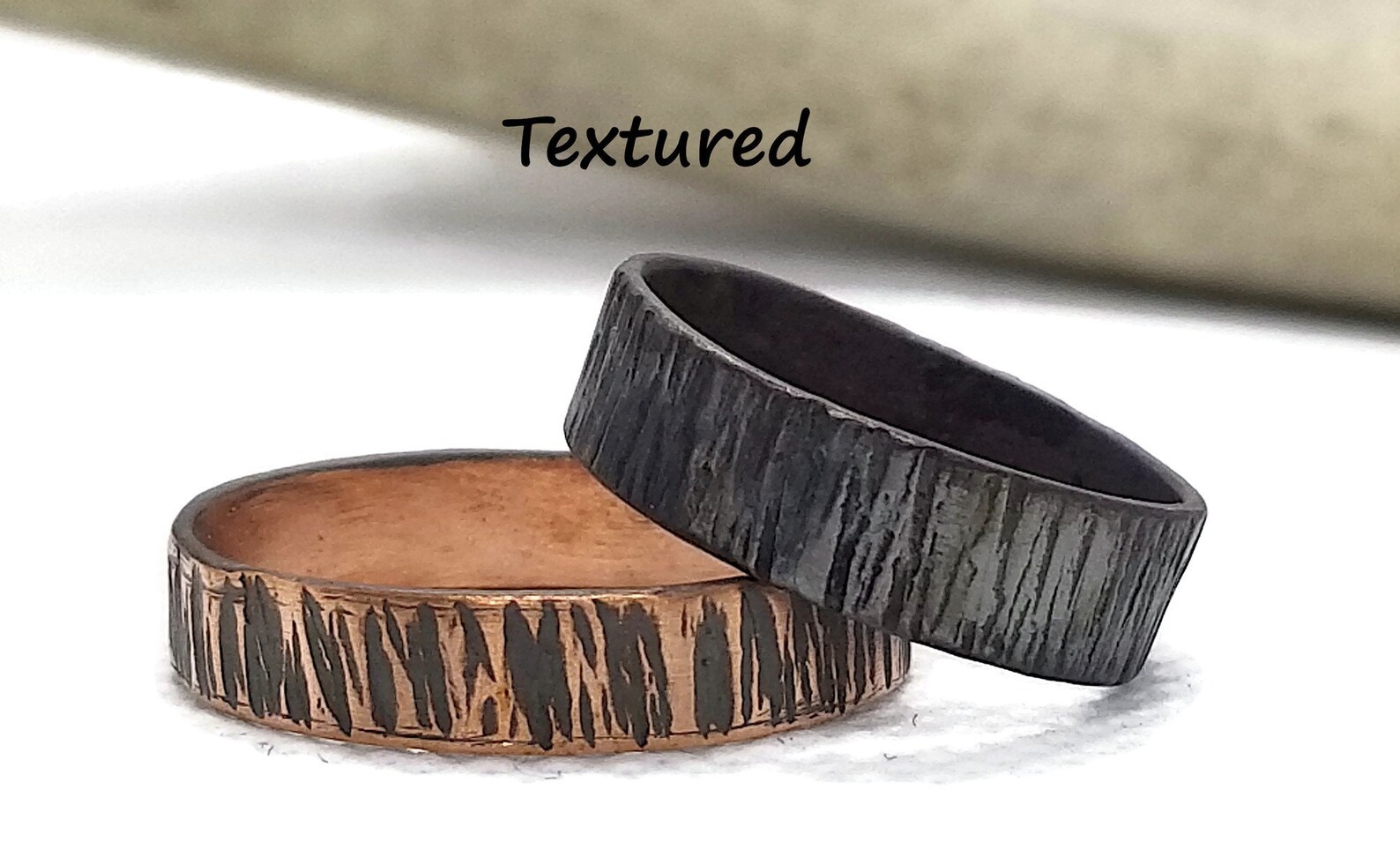 Blackened Hammered Copper Ring Men's Copper Ring Unisex - Etsy