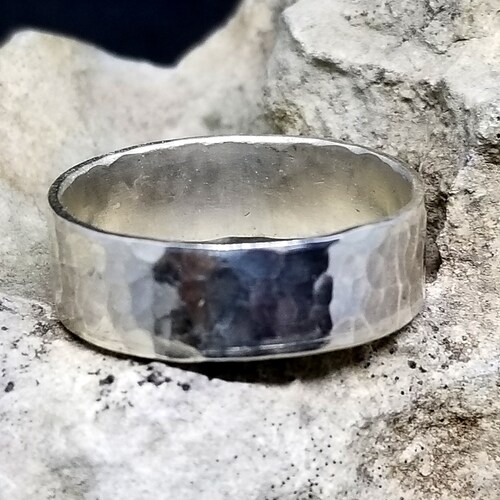 5mm Simple Silver Wedding Ring Flat Ring Plain Silver Band | Etsy