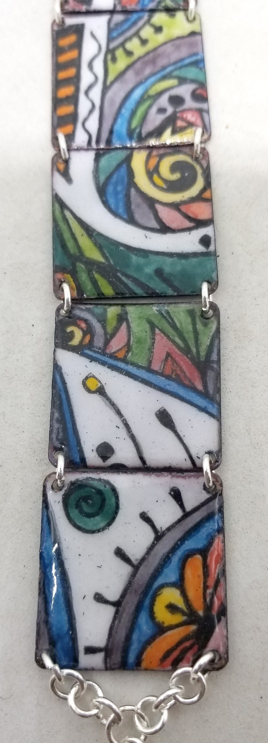 Hand-painted Vitreous Enamel Handmade Bracelet Colors of | Etsy