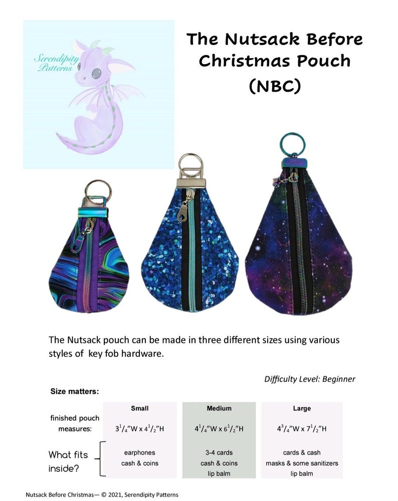 NBC Pouch PDF Sewing Pattern - 3 Sizes - Etsy
