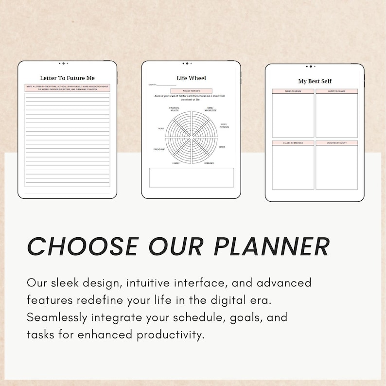 Vision Board Planner / Digital Planner / Success Planner / Goal Setting ...