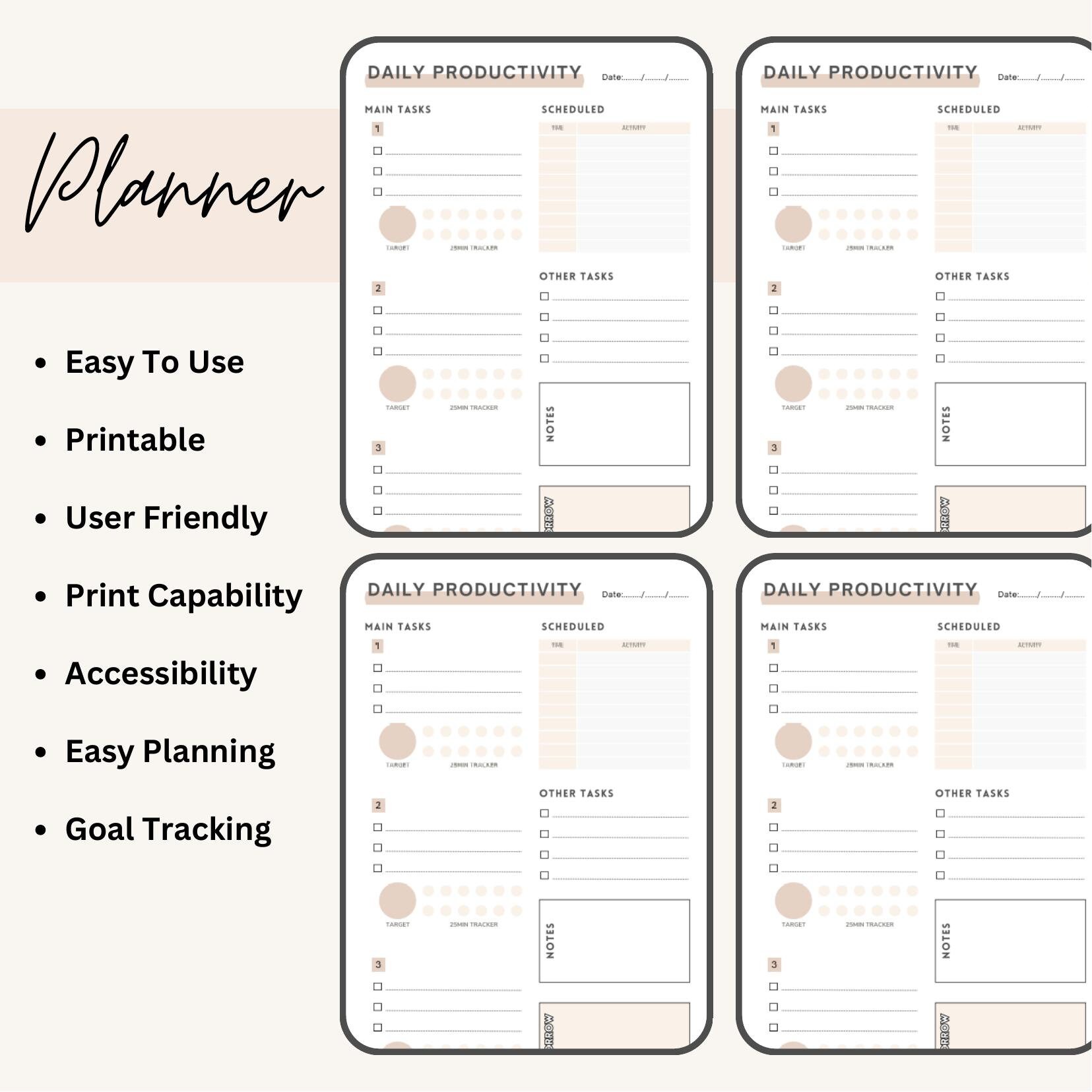 Productivity Planner / Printable / Ultimate Life Journal Binder / Daily ...