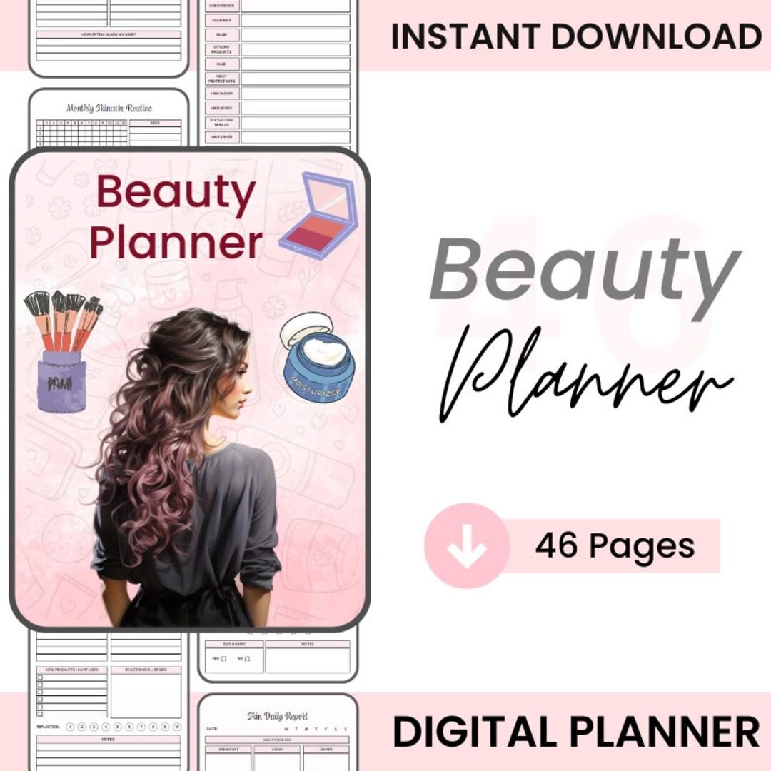 Beauty Planner / Skincare Planner / Glow up Planner / Makeup Planner ...