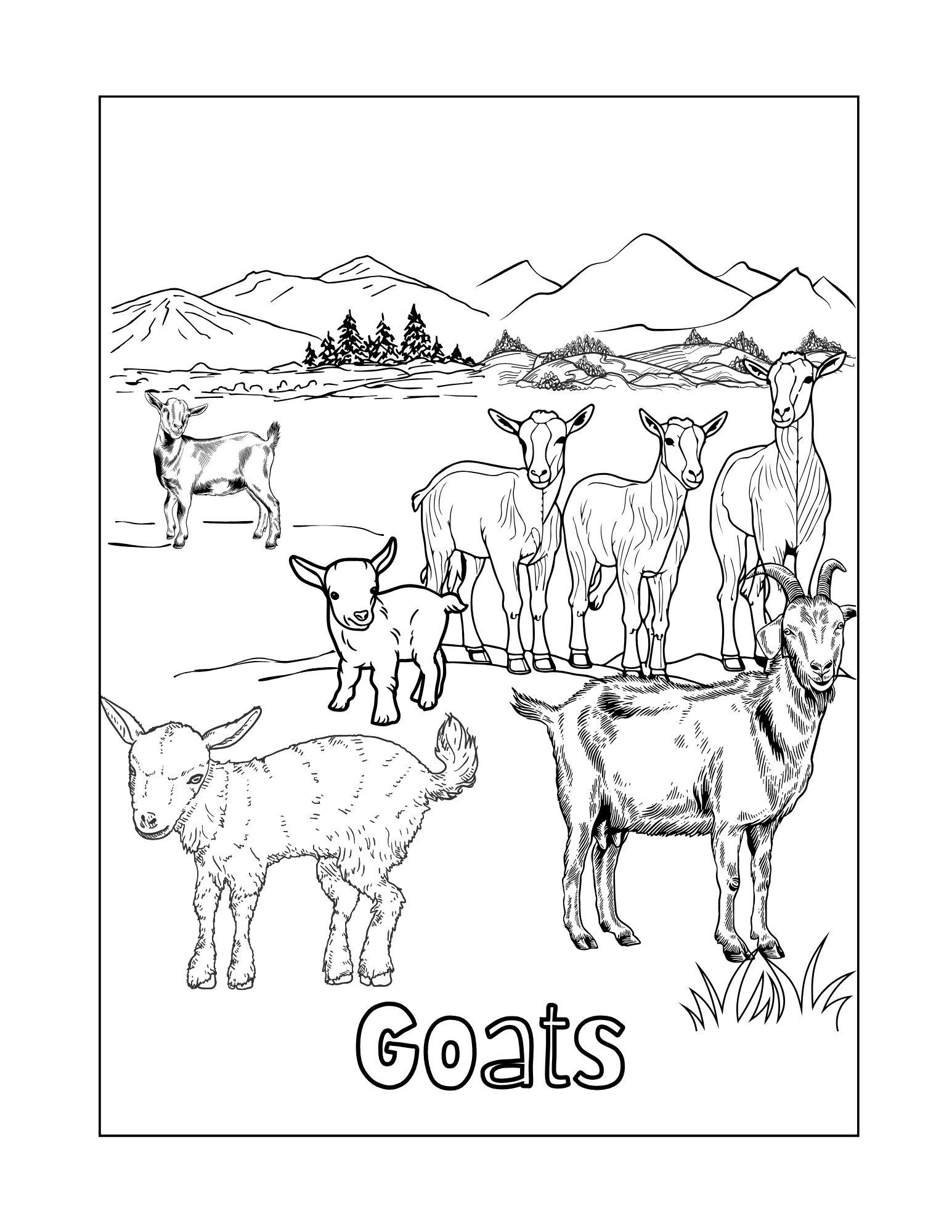 On the Farm Coloring Book Digital Print Pages - Etsy