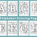 26 Alphabet Coloring Pages Digital Print Pages - Etsy