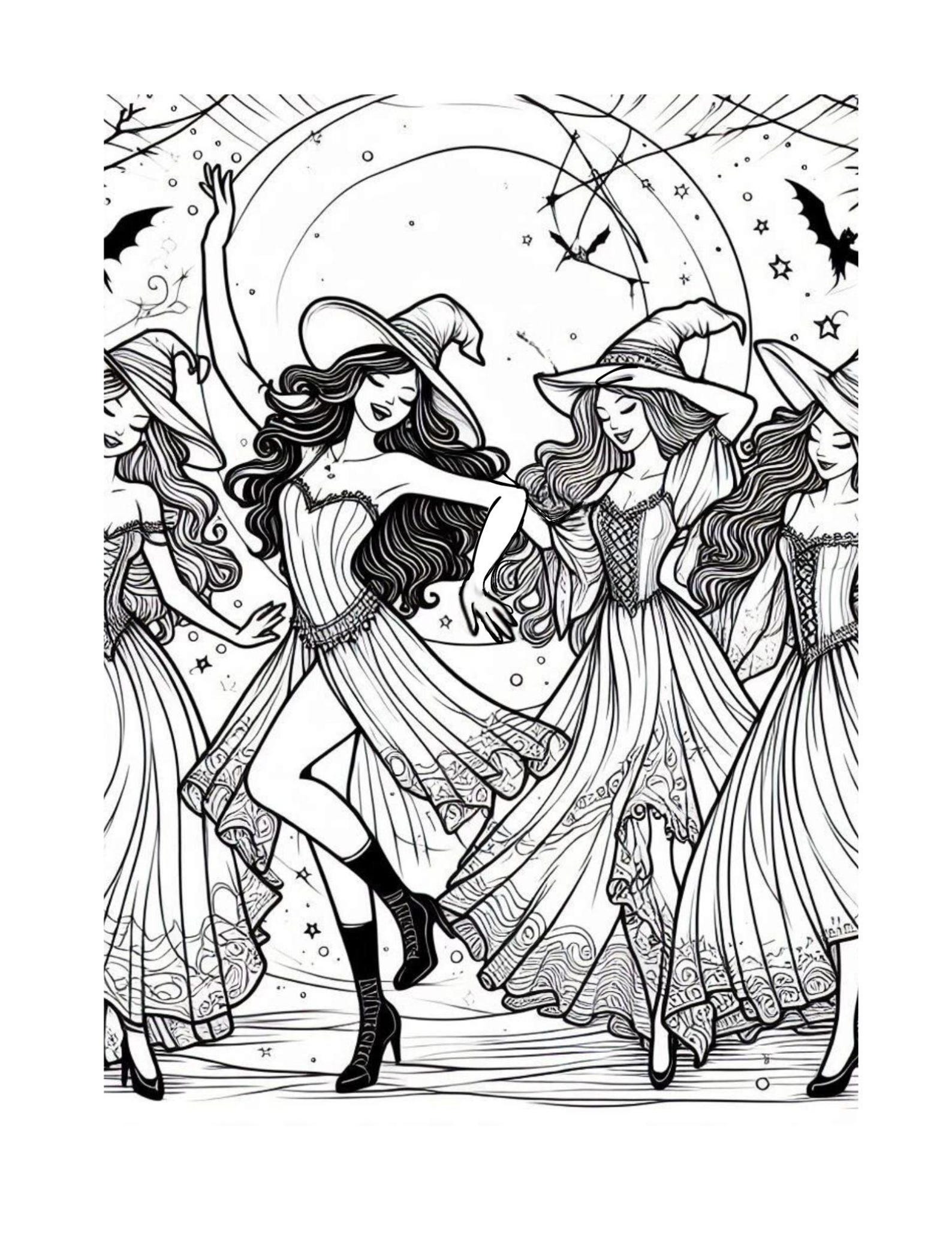 Witch Halloween Coloring Book - "everything Witchy" - Digital Print ...