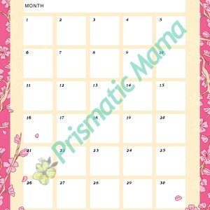 Bright Floral Planner Digital Prints Pages and Editable Canva Template ...