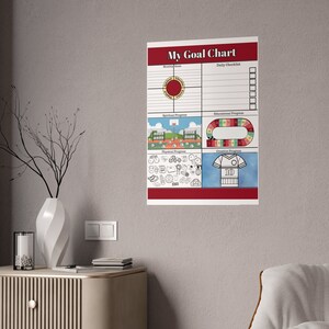 Monthly Goal Chart - Gloss Poster - Sport Theme - Etsy