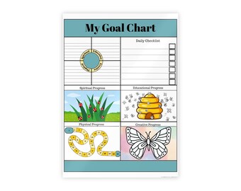 Monthly Goal Chart Gloss Poster Princess Theme - Etsy