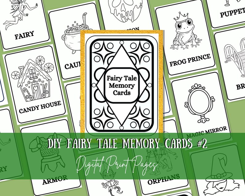 DIY Fairy Tale Memory Cards #2 - Etsy