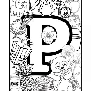 26 Alphabet Coloring Pages Digital Print Pages - Etsy