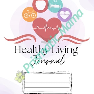 Healthy Living Journal Digital Print Pages and Editable Canva Template ...