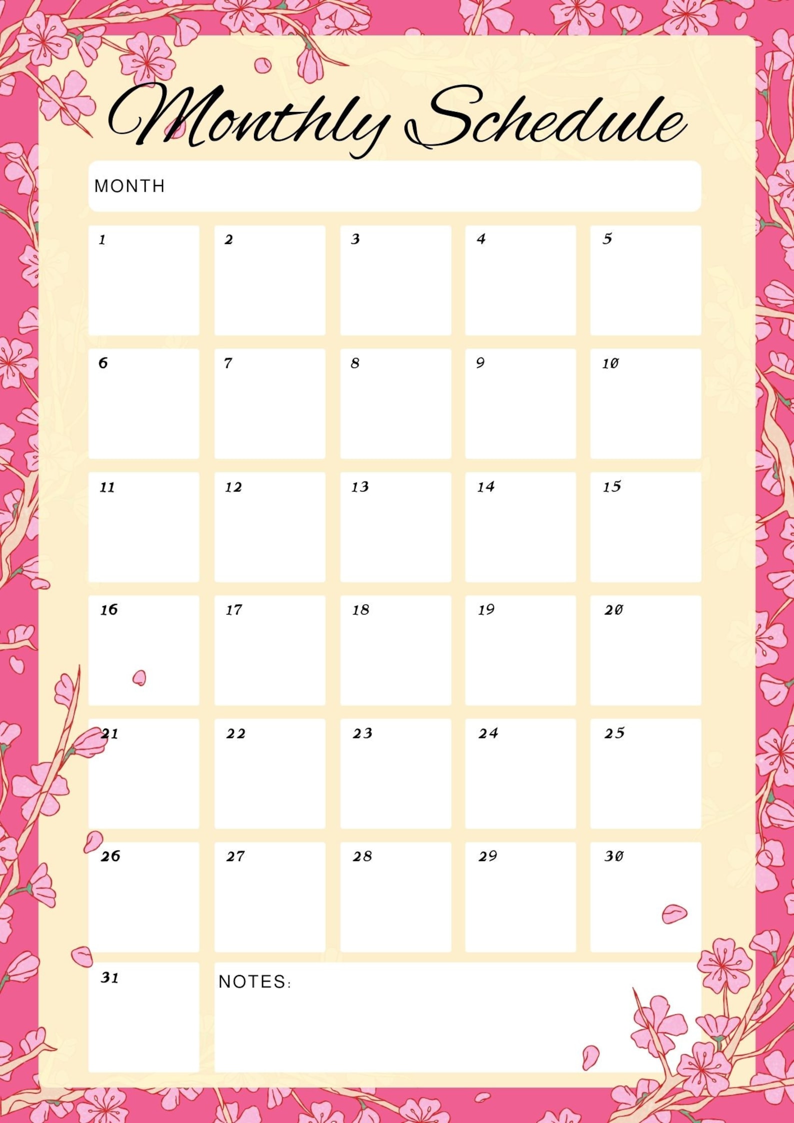Bright Floral Planner Digital Prints Pages - Etsy