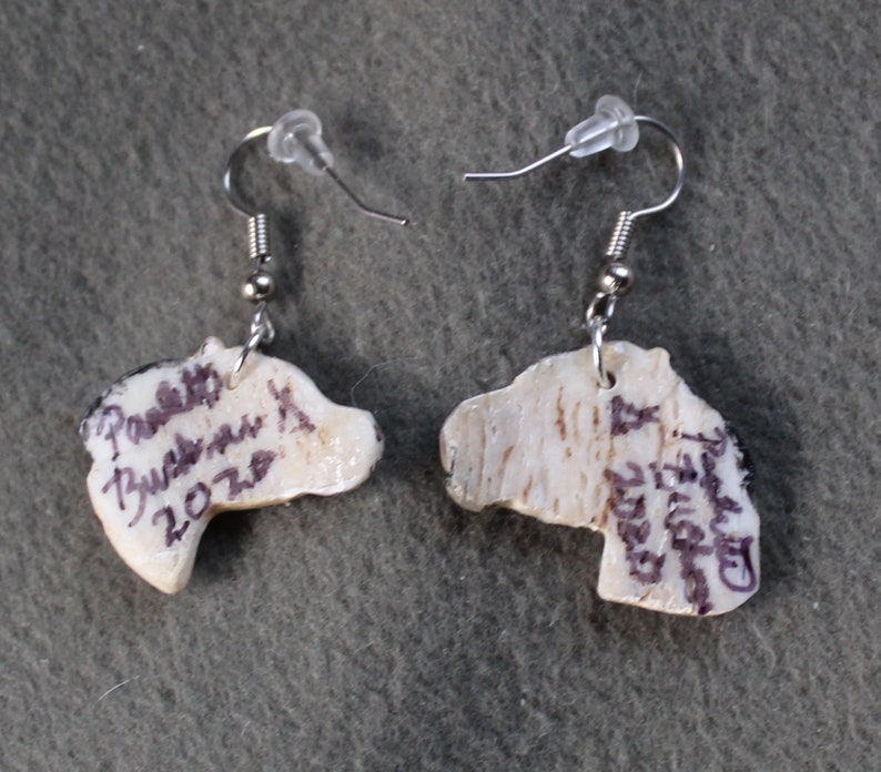 Norwegian Fjord Sculpted Bone Earrings-handmade Recycled - Etsy