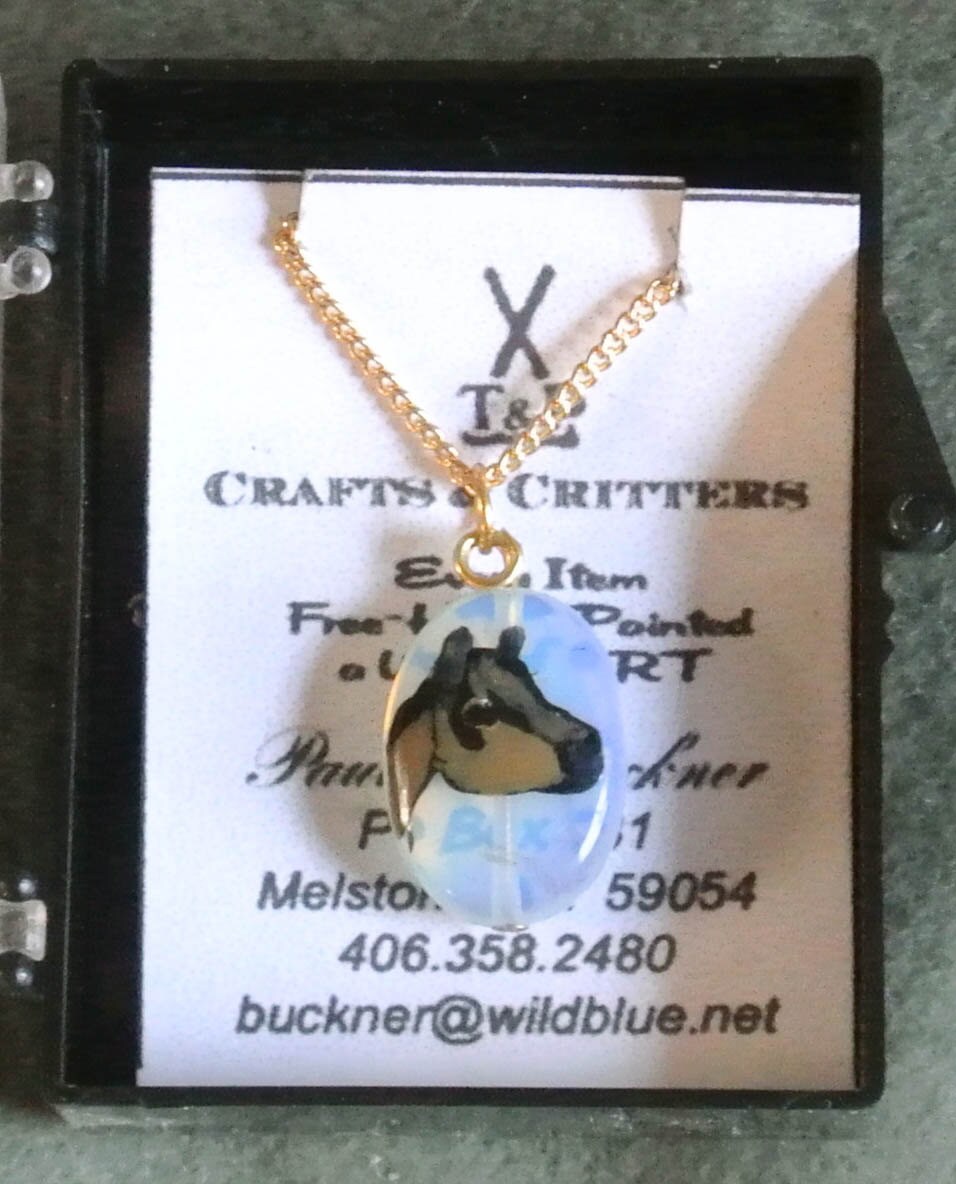 Sea Opal Nigerian Dwarf Necklace-hand Painted - Etsy