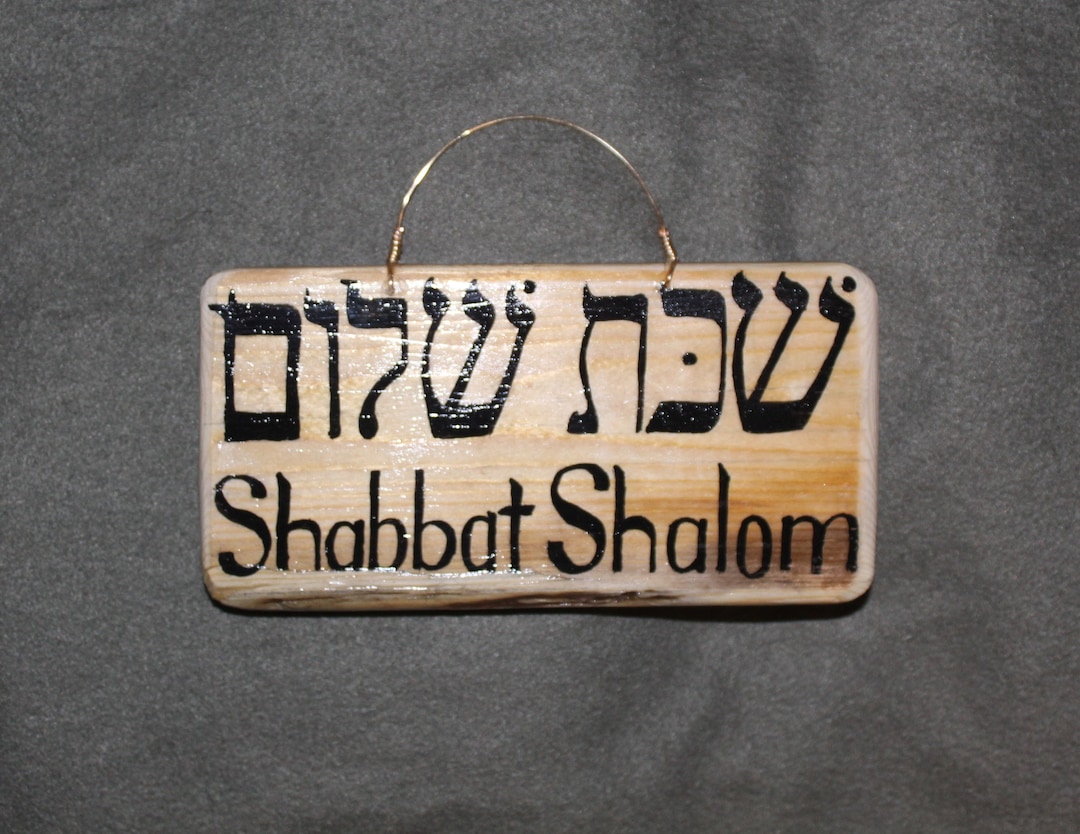 Shabbat Shalom Wooden Sign-handmade, Hand Painted - Etsy