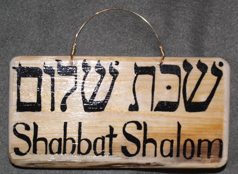 Shabbat Shalom Wooden Sign-handmade, Hand Painted - Etsy