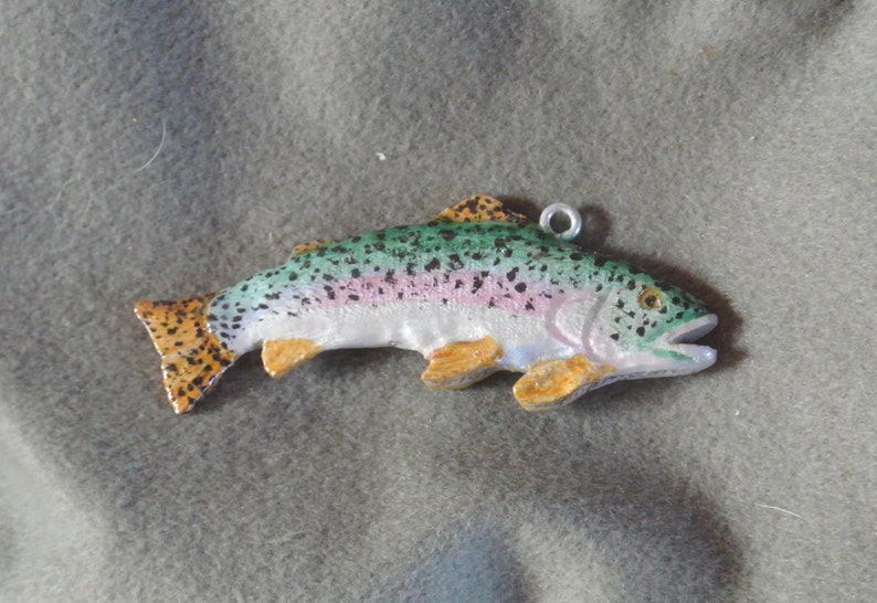 Rainbow Trout Home Decor Hanger-hand Painted - Etsy
