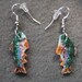 Rainbow Trout Bone Earrings-handmade, Recycled, Hand Painted, Sculpted ...