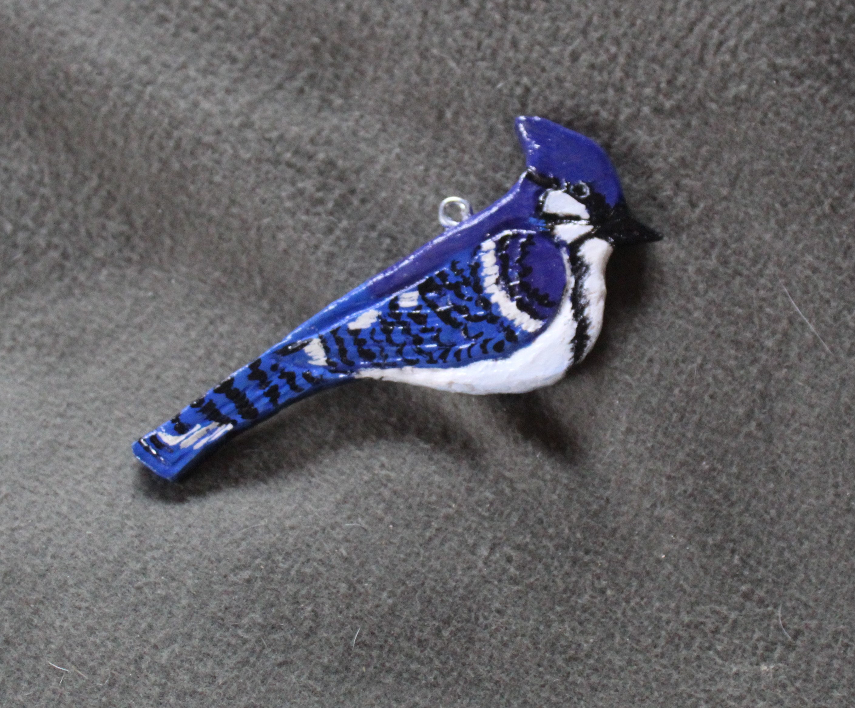 Blue Jay Songbird Home Decor Hanger-handmade, Recycled, Hand Painted ...