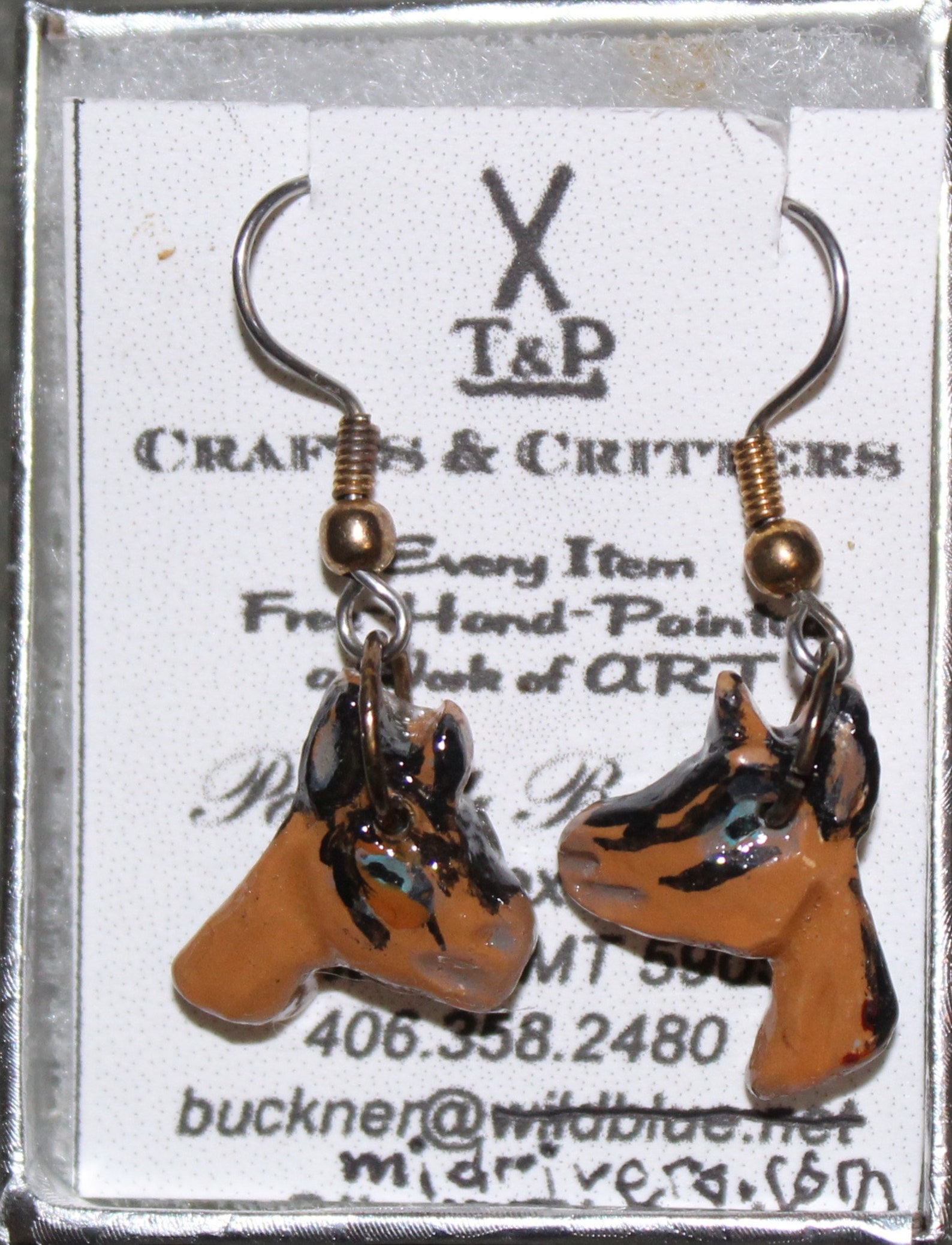 Nigerian Dwarf Red Buckskin Bone Earrings-handmade, Sculpted, Hand ...