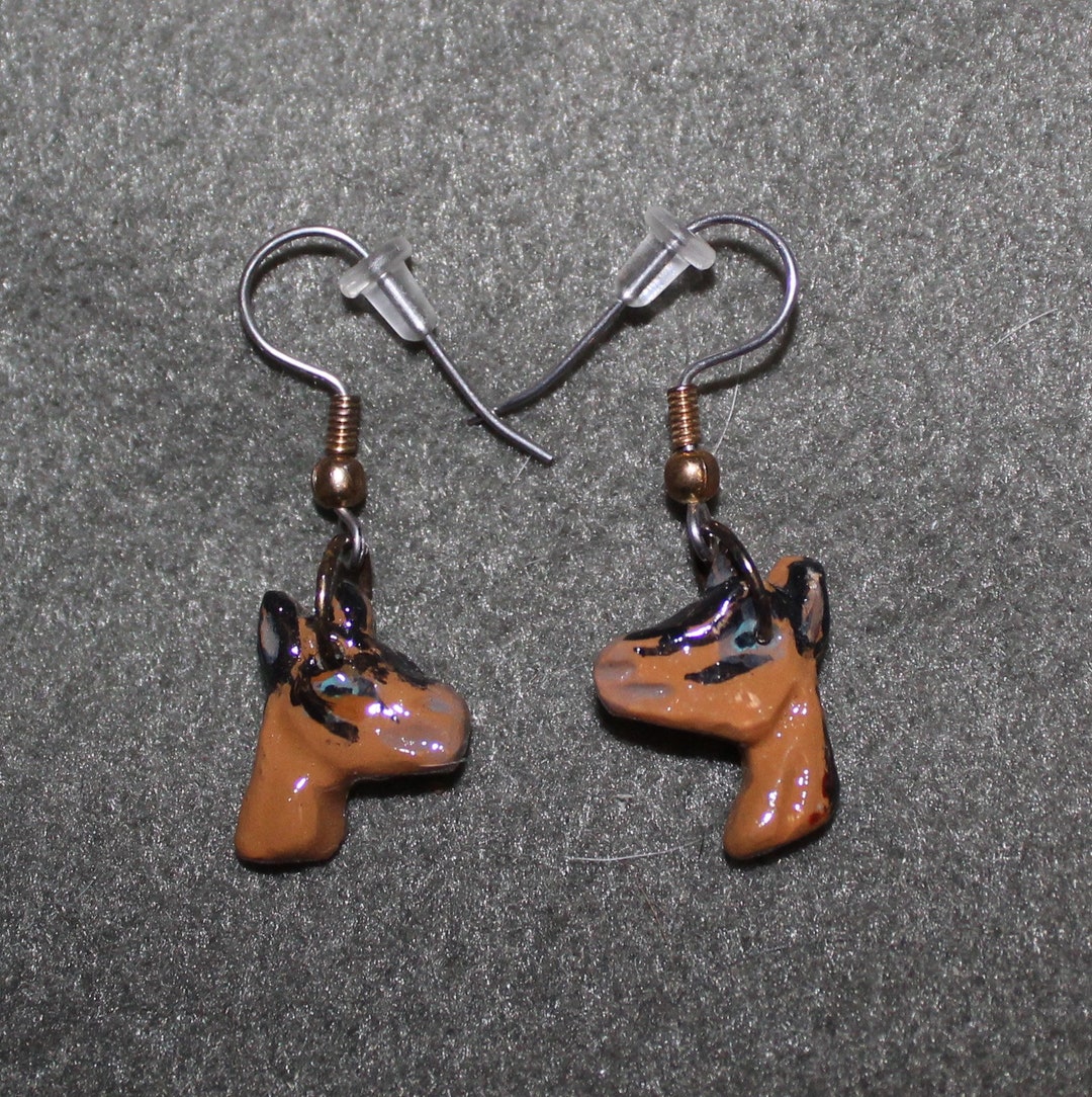 Nigerian Dwarf Red Buckskin Bone Earrings-handmade, Sculpted, Hand ...