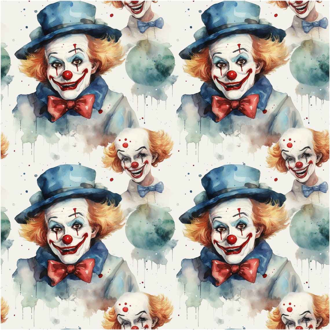 12x12 Digital Vintage Creepy Clown Papers - Etsy