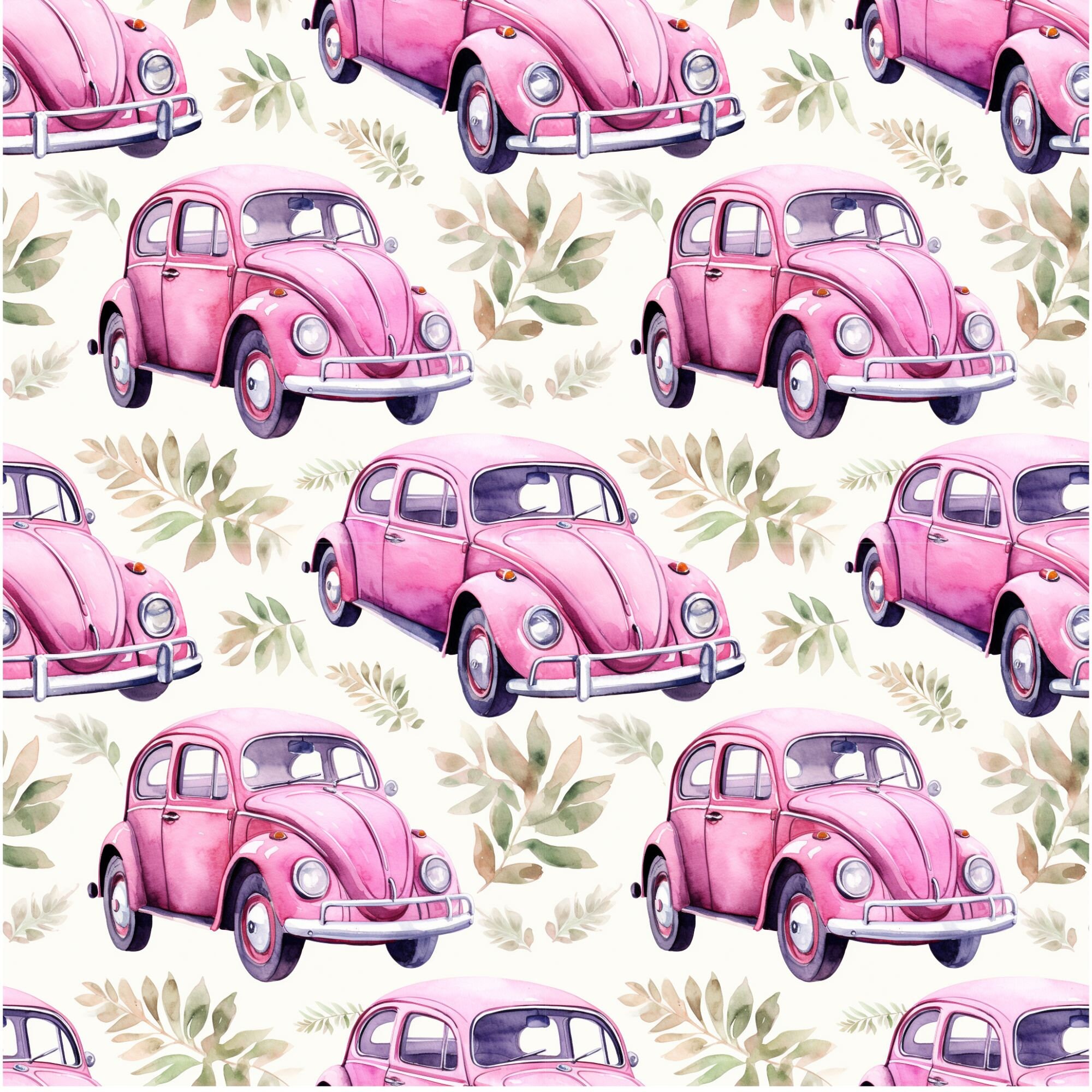 28 Retro VW Digital Papers - Vintage Volkswagen-inspired, 12x12 ...