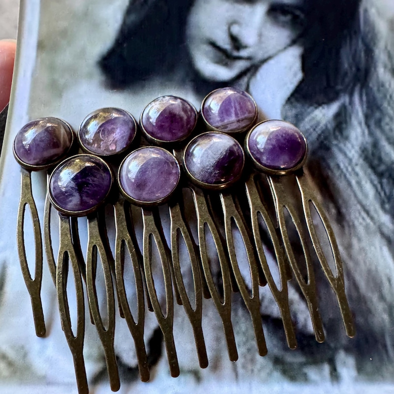 Purple Hair Comb - Etsy