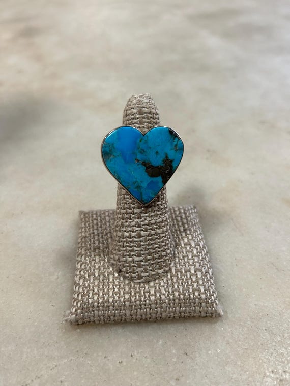 Turquoise ring heart - Gem