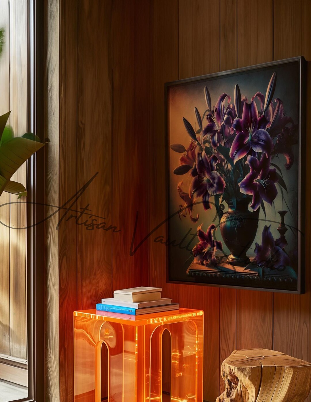 Gothic Stargazer Lily Bouquet Vintage Flower Floral Flower in Vase ...