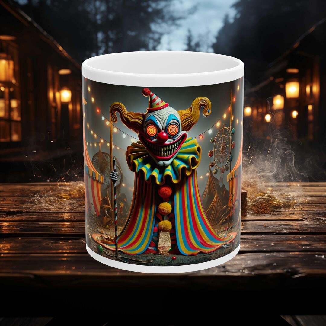 Clown Mug, Art Clown Halloween Mug Creepy Clown Coffee Cup,horror Mug ...