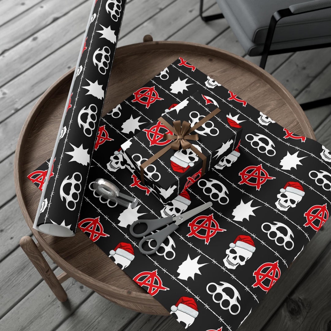 Punk Alt Christmas Wrapping Paper / Xmas Gift-presents / Holiday Wrap ...