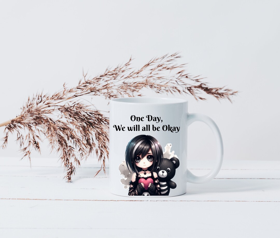 Emo Anime Girl Mug Gift for Inspiration / Break Ups - Etsy