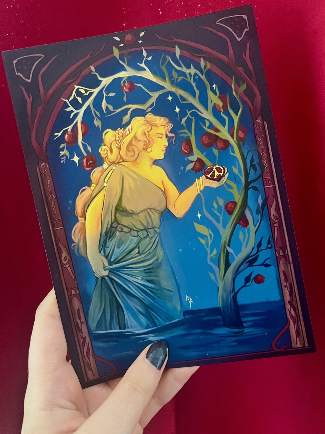 Persephone Mythology Spring Print - Etsy