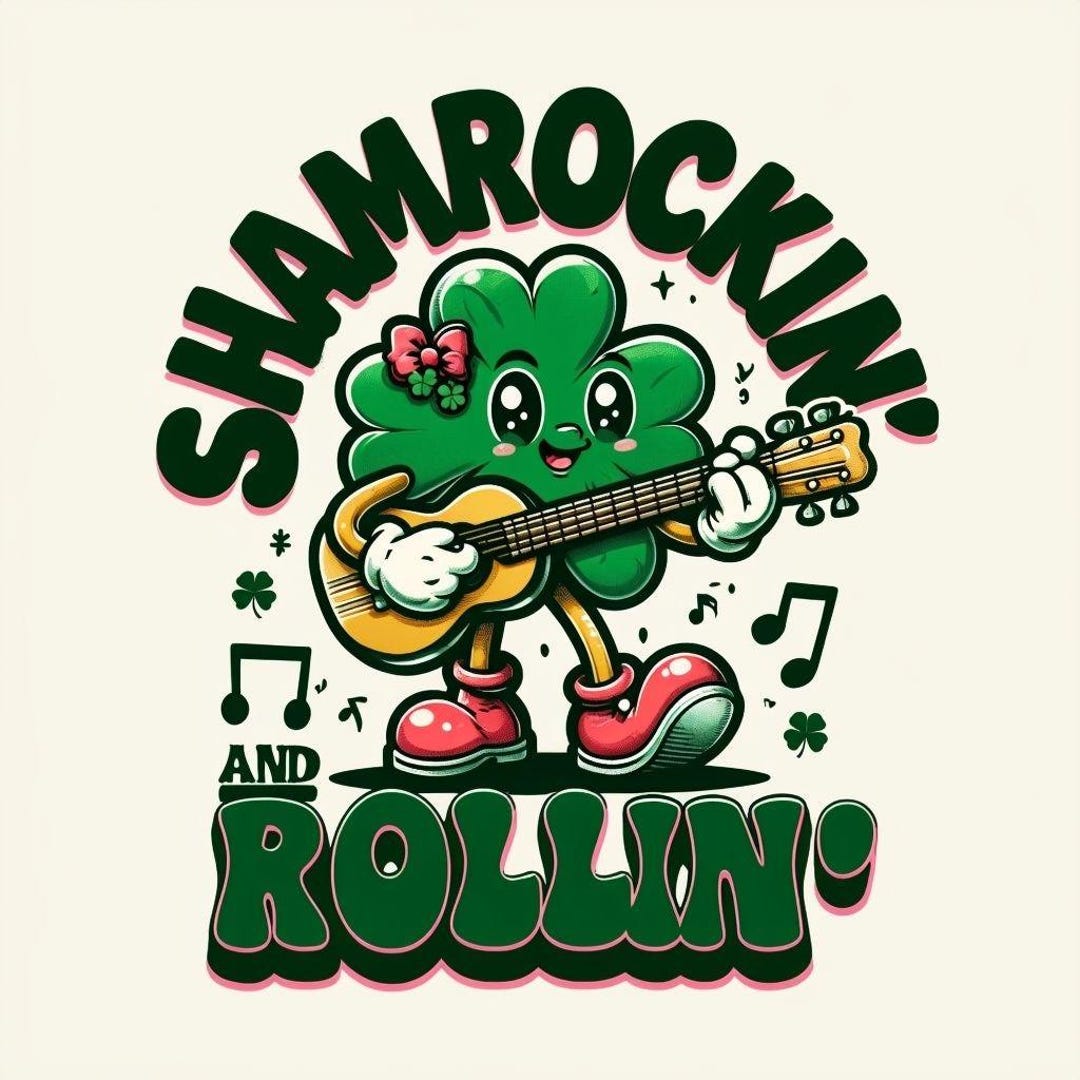 Silly Shamrock Character PNG/SVG File - Perfect for St. Patrick's Day ...