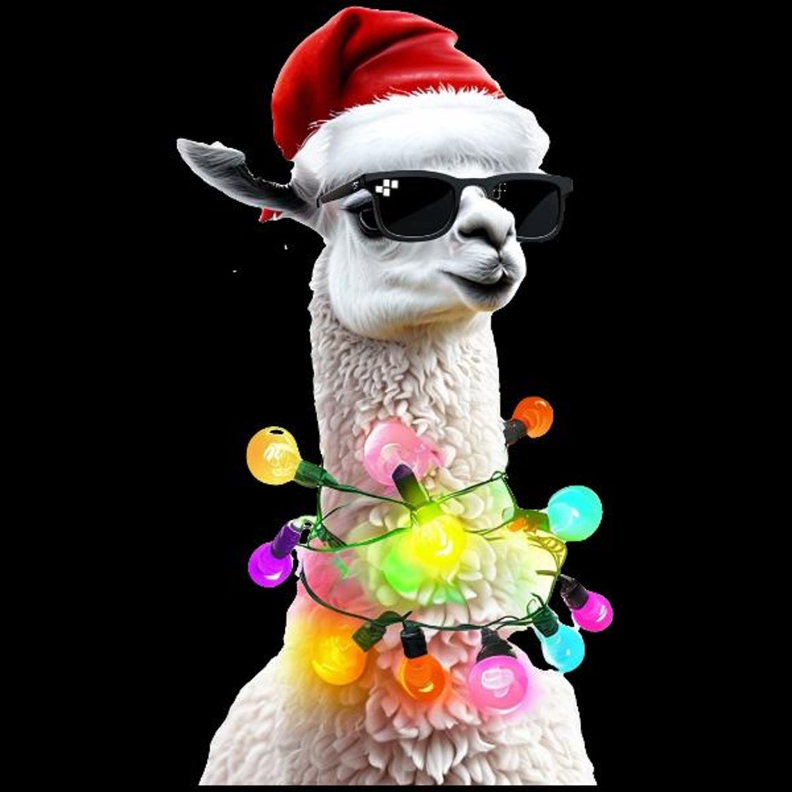 Christmas Vibes Funny Llama Digital Files - Etsy
