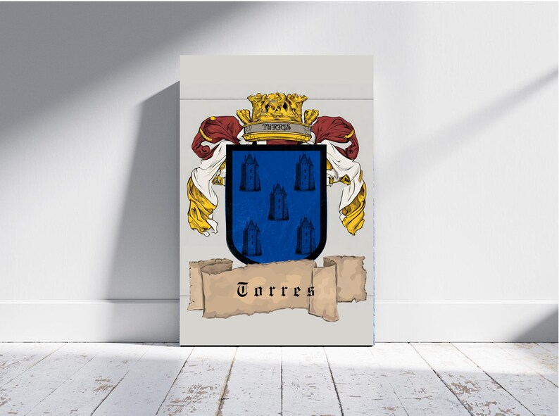 Torres Family Coat of Arms / Torres Family Coat of Arms - Etsy