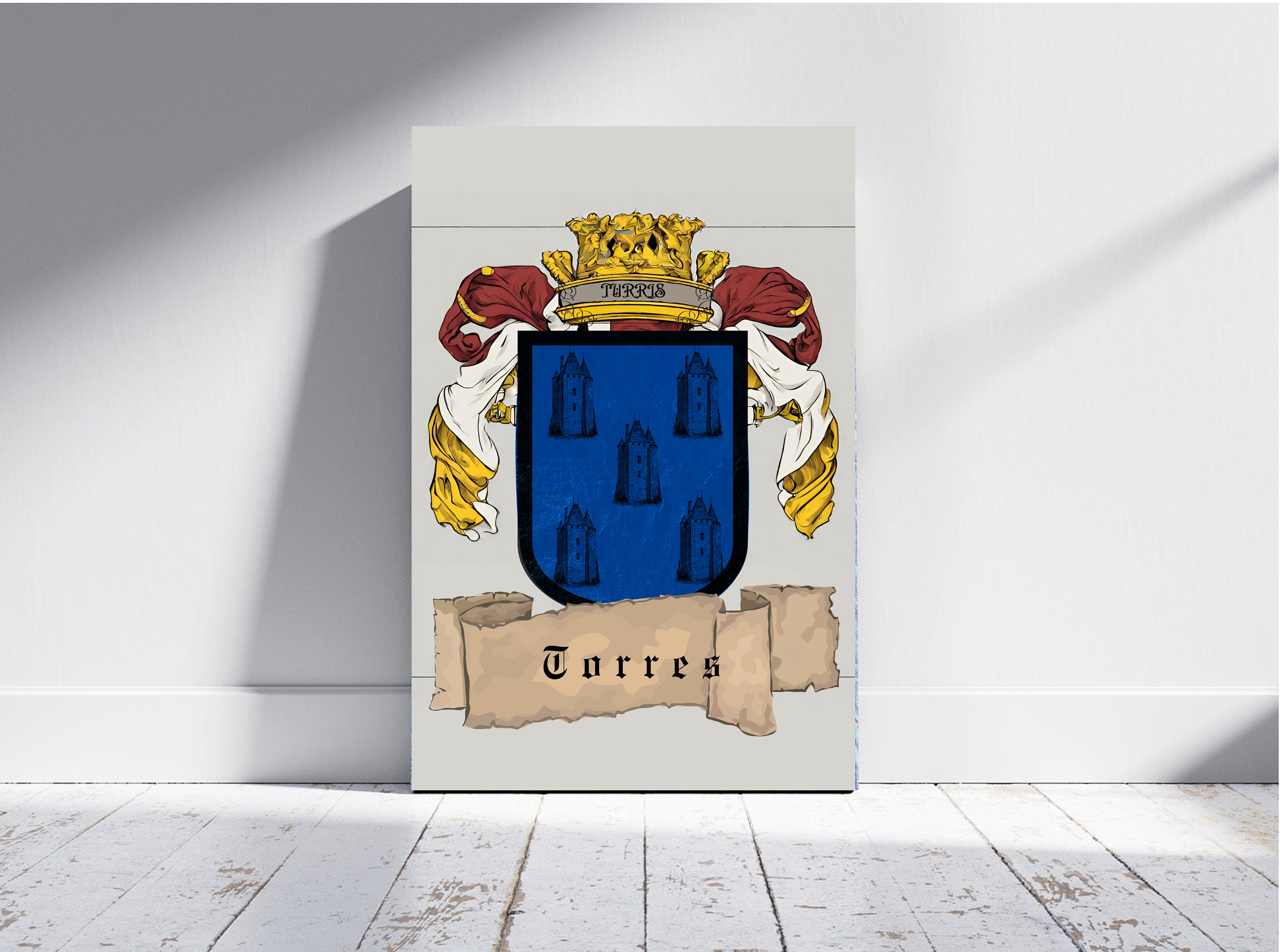Torres Family Coat of Arms / Torres Family Coat of Arms - Etsy