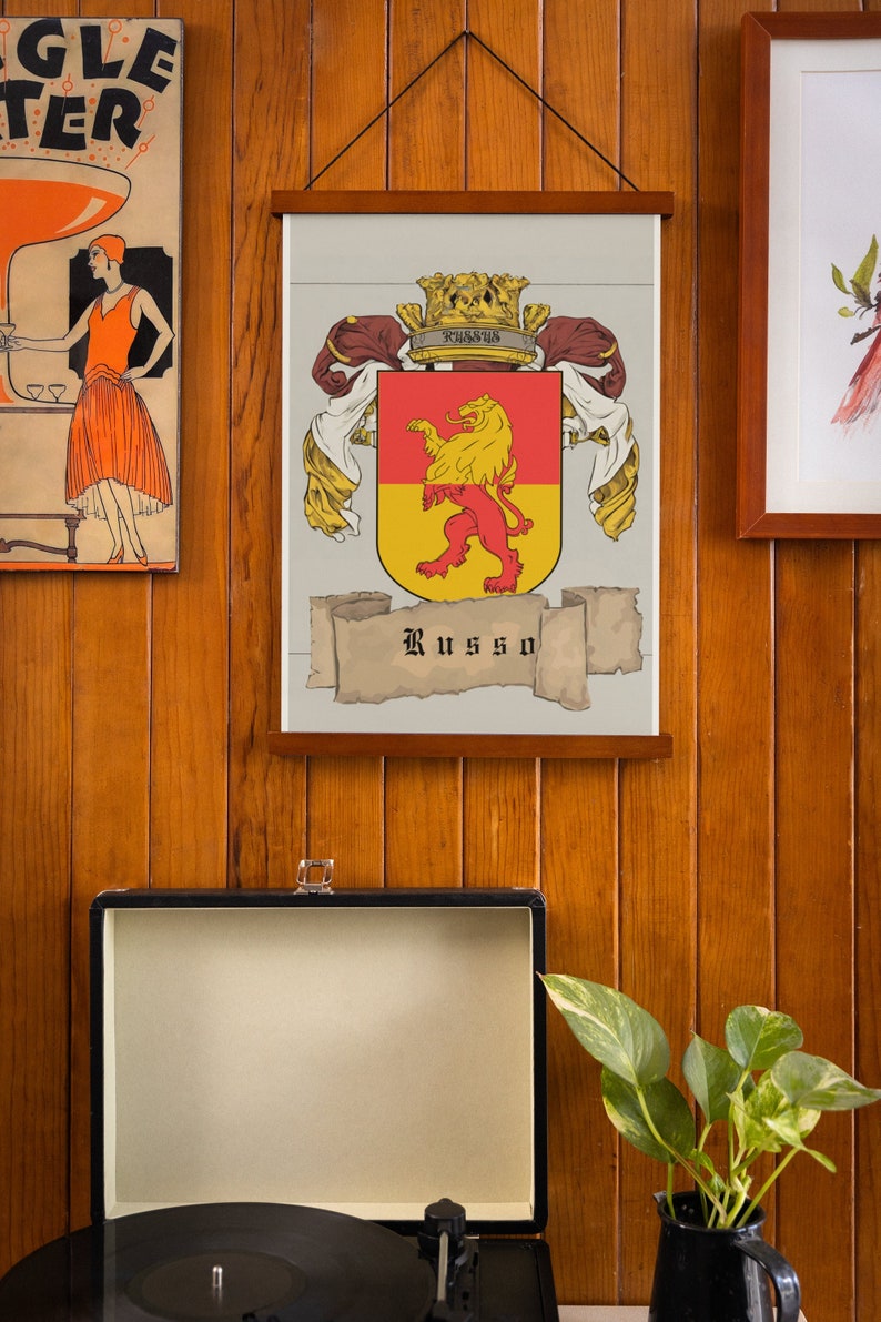 Russo Family Coat of Arms - Etsy