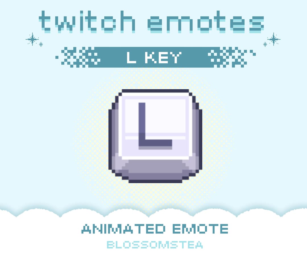 Animated L Key Emote | Pixel Art Loser Button Emote | Streaming Assets ...