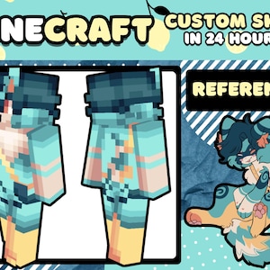 Custom Furry Minecraft Skins From Scratch | Unique Fursona & Anthro Designs | Handmade ...