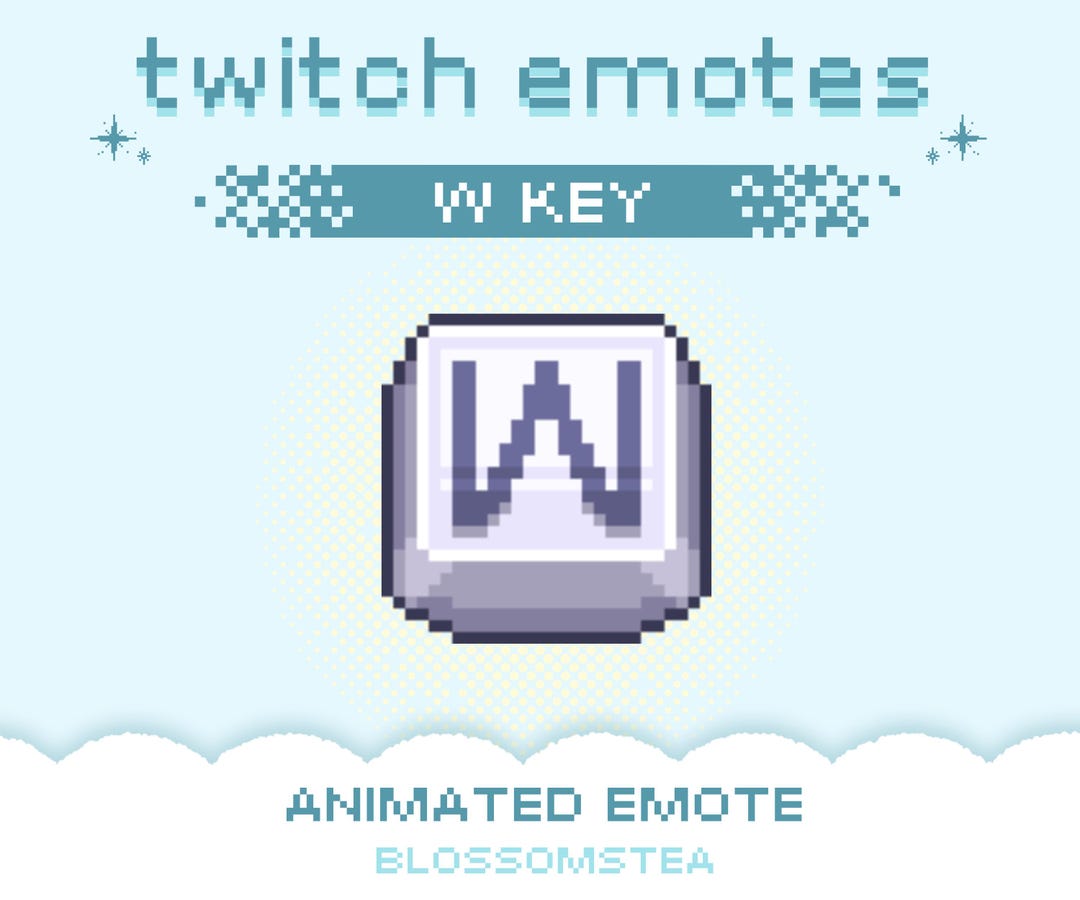 Animated W Key Emote | Pixel Art Win Button Emote | Streaming Assets ...
