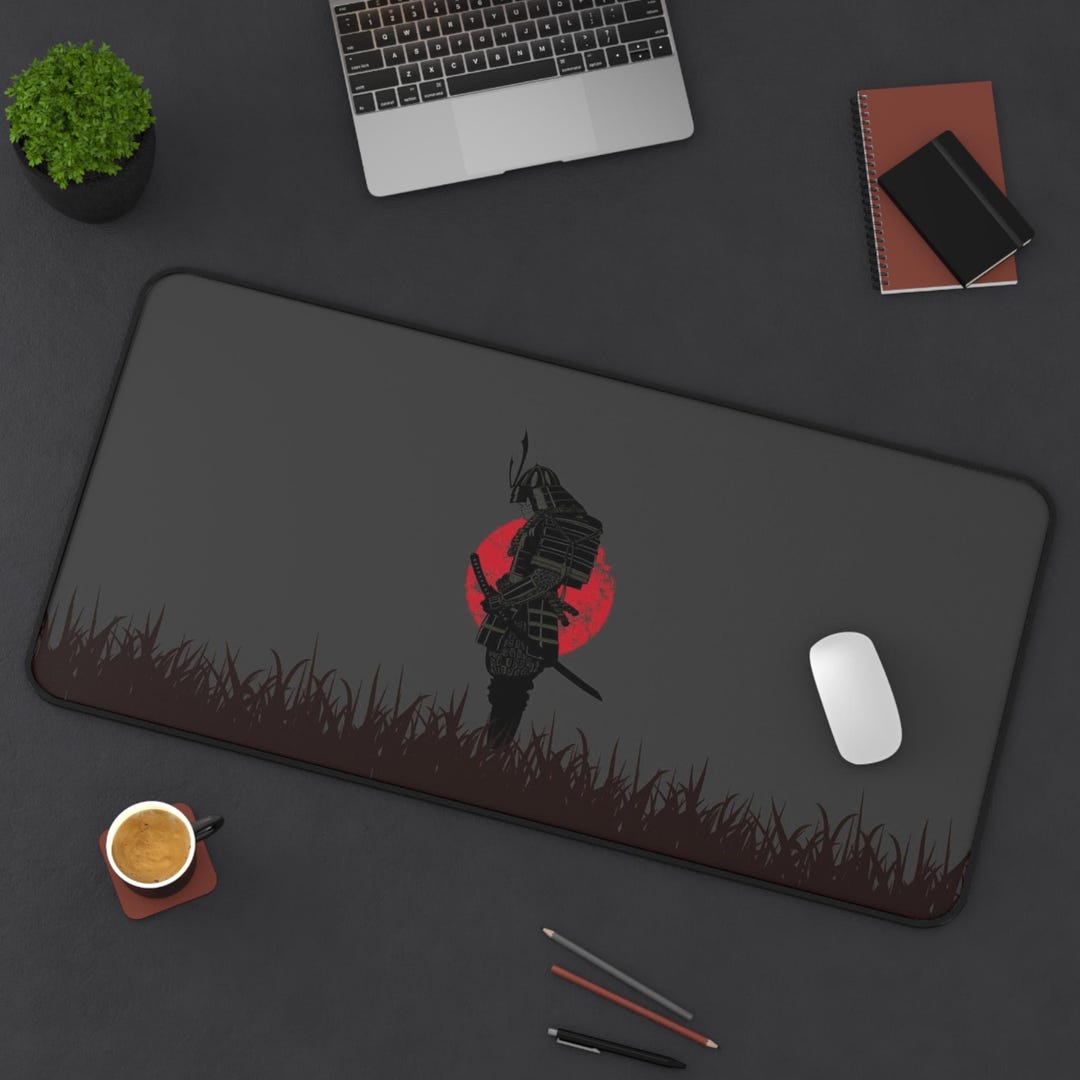 Samurai-inspired Mousepad, Desk Mat, Gaming Mousepad, Long Desk Mat ...