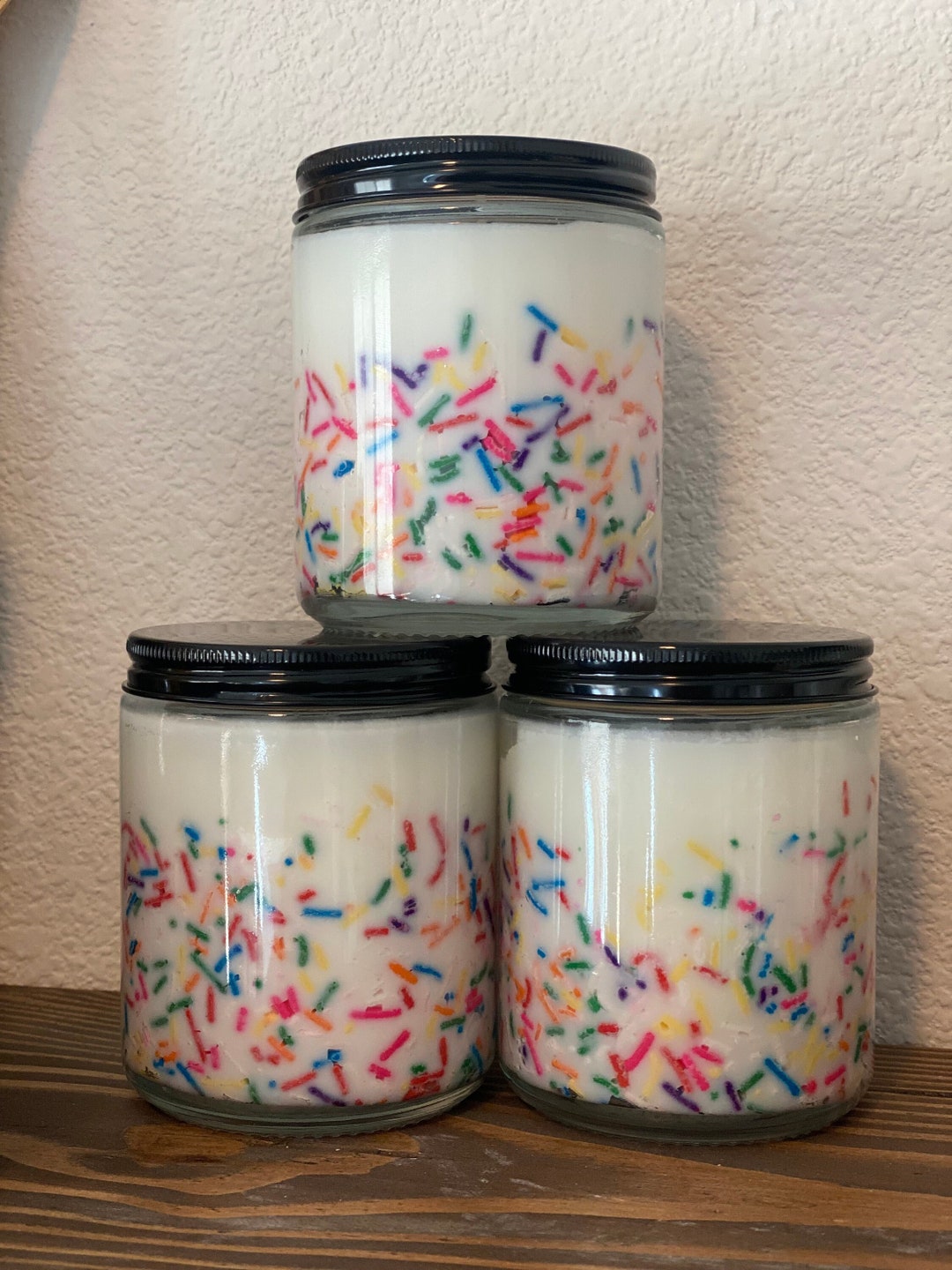 Birthday Cake Candle - Funfetti Candle - 8oz Jar - Sprinkles ...
